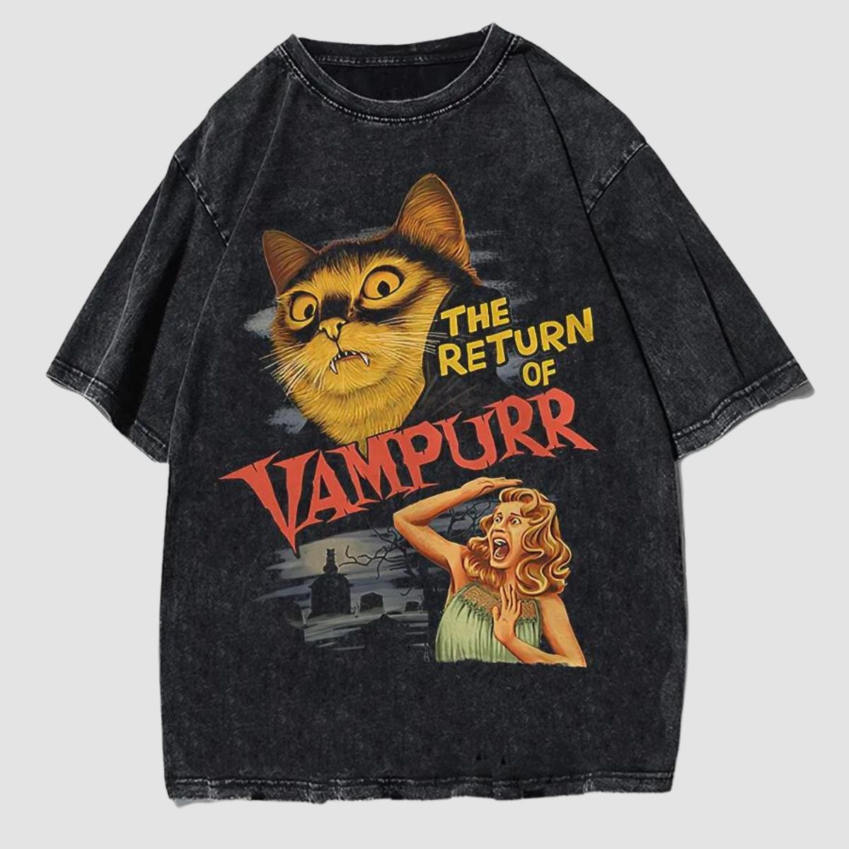 The Return Of Vampurr Oversized T-Shirt - Super Kitty Cats
