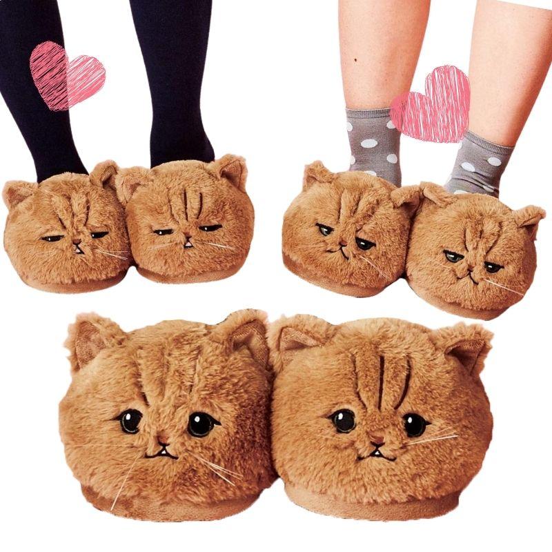 Cute Fluffy Cat Slippers - Super Kitty Cats