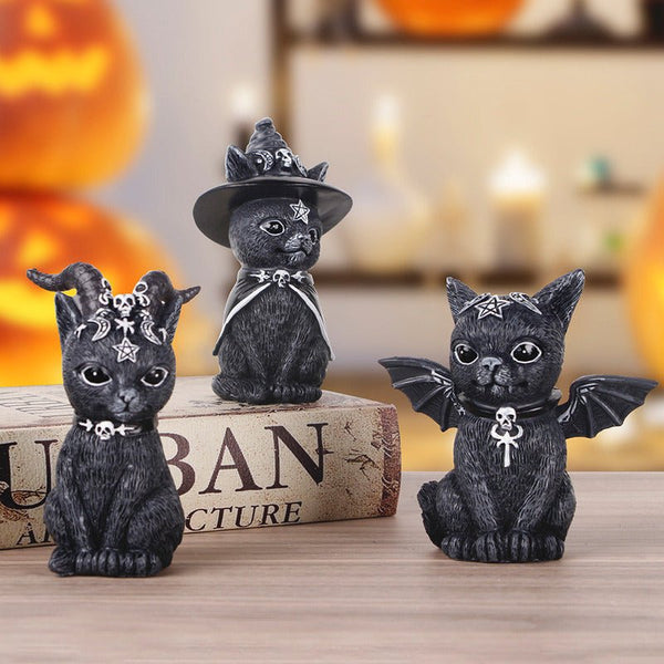 Wizard Black Magic Cat Figurine - Super Kitty Cats